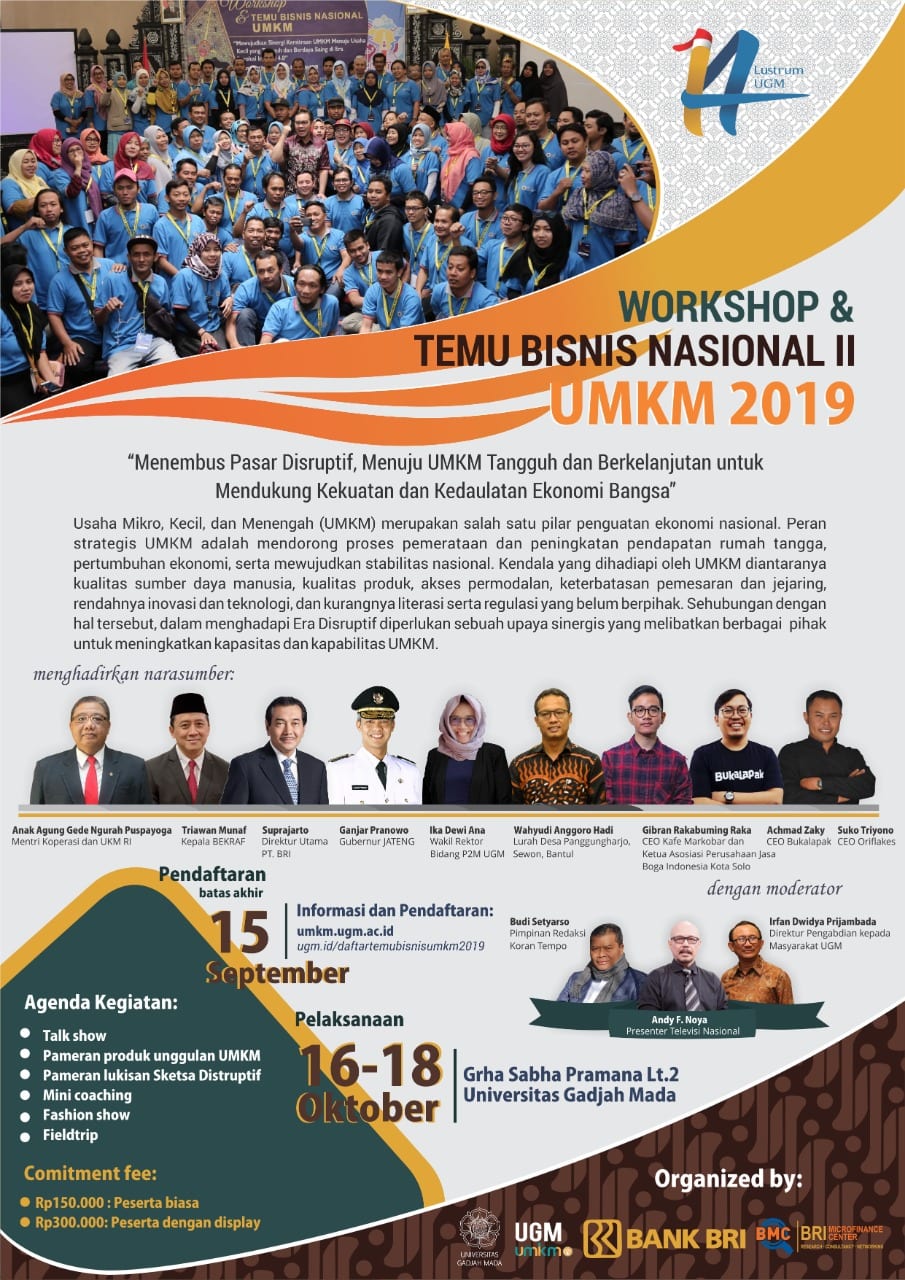 Workshop dan Temu Bisnis Nasional II UMKM 2019 – Direktorat Pengabdian ...